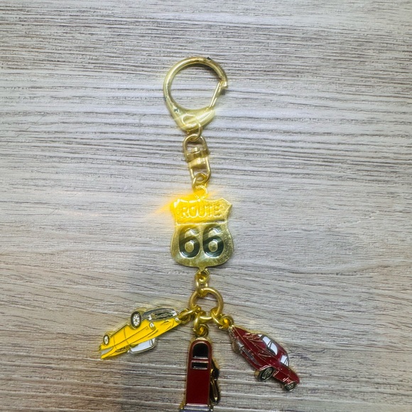 Accessories | Yellow And Red Route 66 Key And Card Holder Gas Pump Cars ...